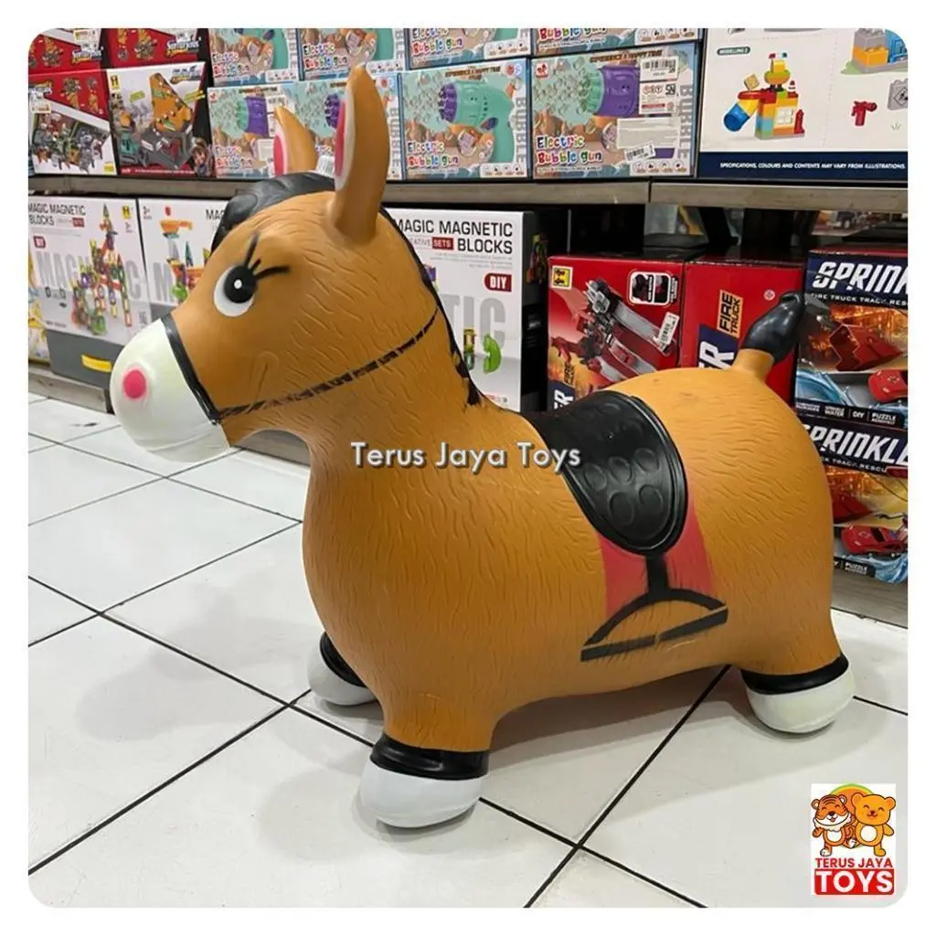 MAINAN ANIMAL JUMPING KUDA DUDUK KARET / MAINAN KUDA KARET - Shop ...