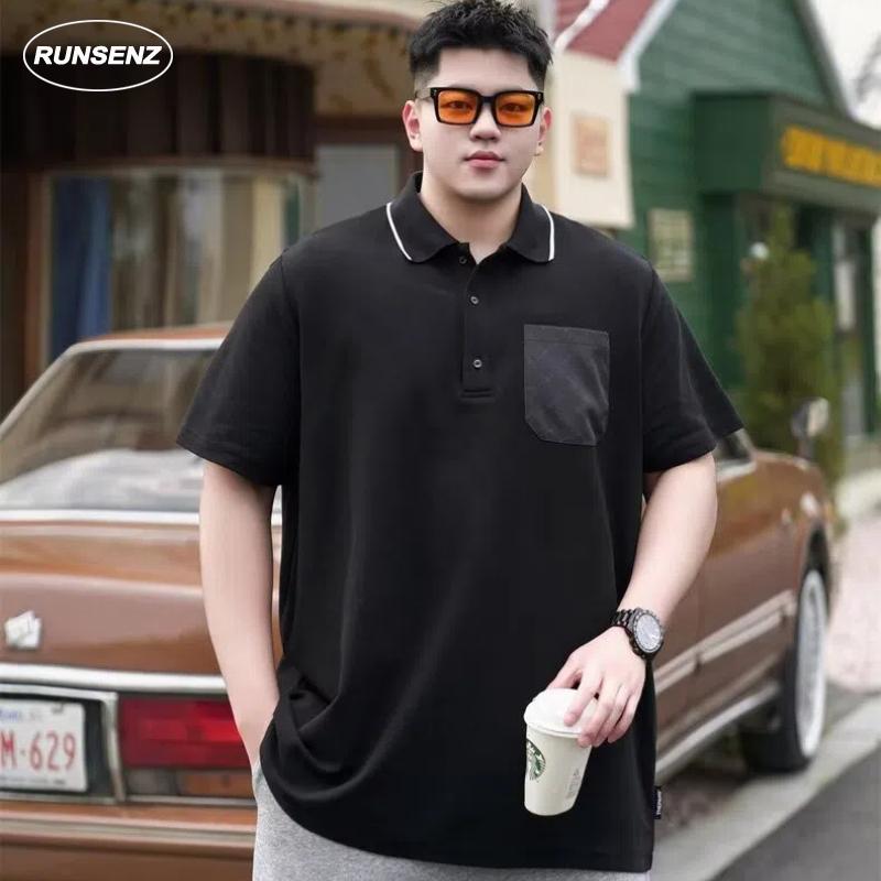 XXL-8XL Fat Man Simple Oversize Polo Shirt Men Plus Size T Shirt ...