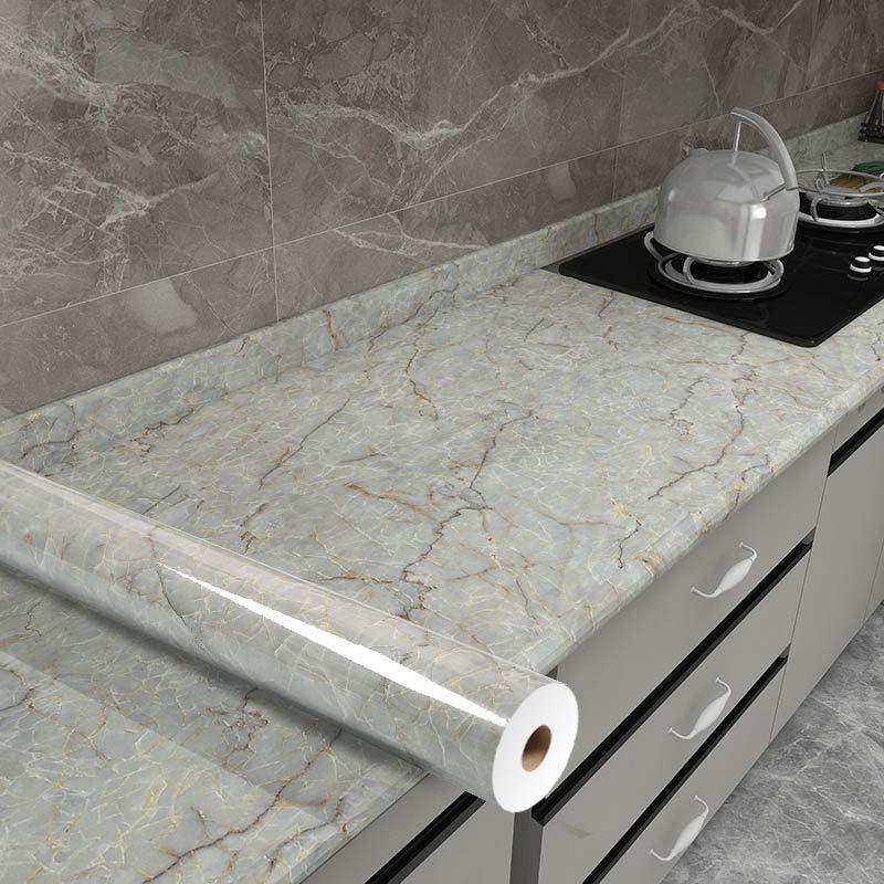 Thickened Marble Kitchen Waterproof Oil-Proof Stickers Cabinet - TikTok ...