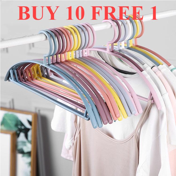 【BUY 10 FREE 1 】Hanger Baju Clothes Hanger Multifunctional High ...