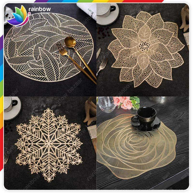 Alas Meja Table Mat Pelapik Meja Pinggan Makan Placemat Gold - TikTok ...