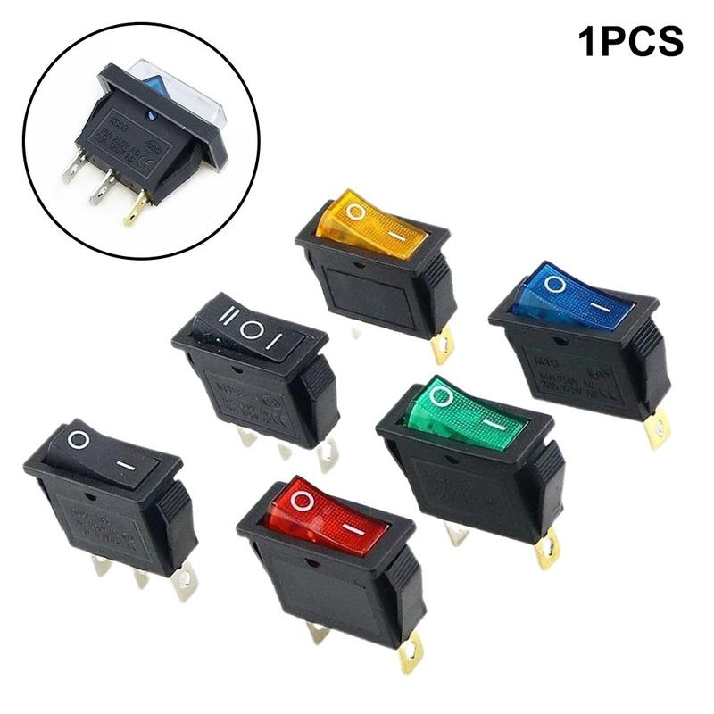 Rectangular Latching Neon Rocker Switch ON/OFF 3 Pin Red Green - TikTok ...