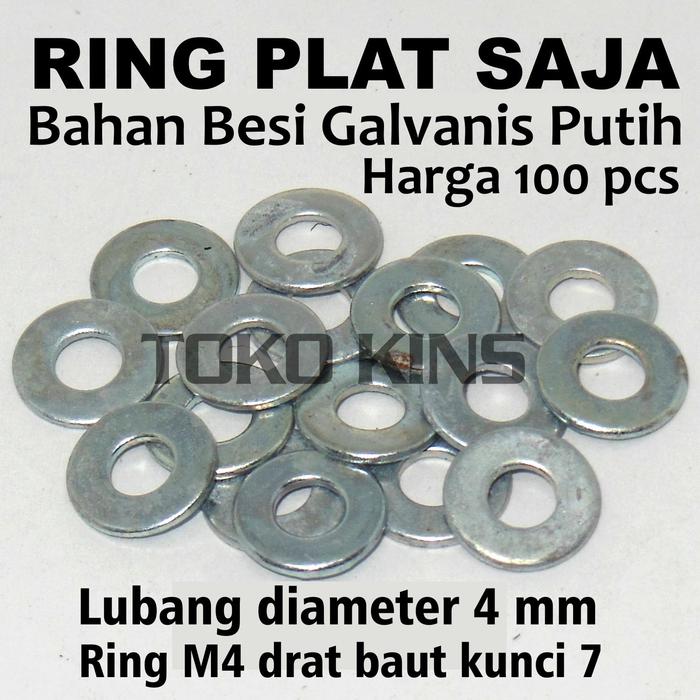 Jual Ring Plat putih 4 mm M4 per 100 pcs - Jakarta Barat - TOKO KINS ...