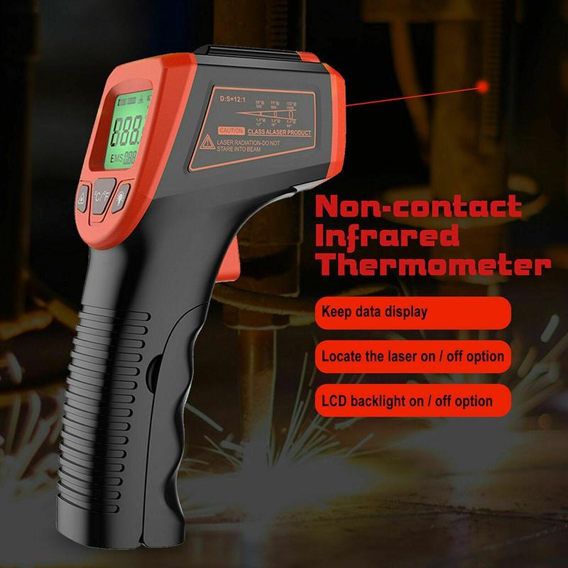 Termometer Inframerah Digital, IR, Gred Industri, Paparan LCD, - TikTok ...