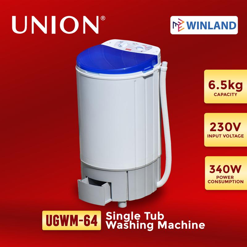 Union by Winland Single Tub Washing Machine with Detergent Compartment ...