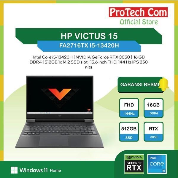 Promo HP VICTUS 15-FA2716TX I5-13420H RTX3050 6GB/ 16GB 512GB 15.6 FHD ...
