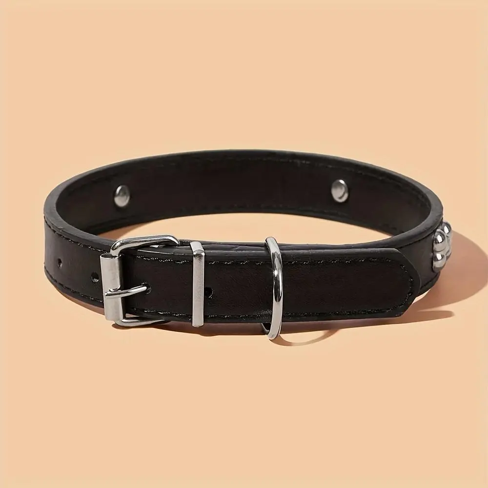 1 Piece Adjustable Bone Decorative Dog Collar with Durable Metal Buckle ...