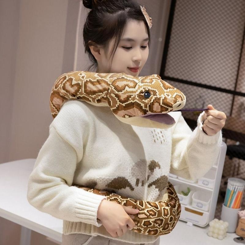 Boneka Ular Boneka Simulasi Boa, Saiz Besar, Hadiah, Mainan Mewah Ular ...
