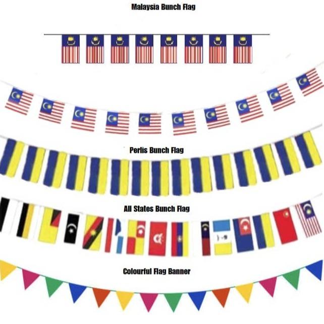 Malaysia Bunting Flag /Perlis Bunch Flag / All States Bunch Flag ...