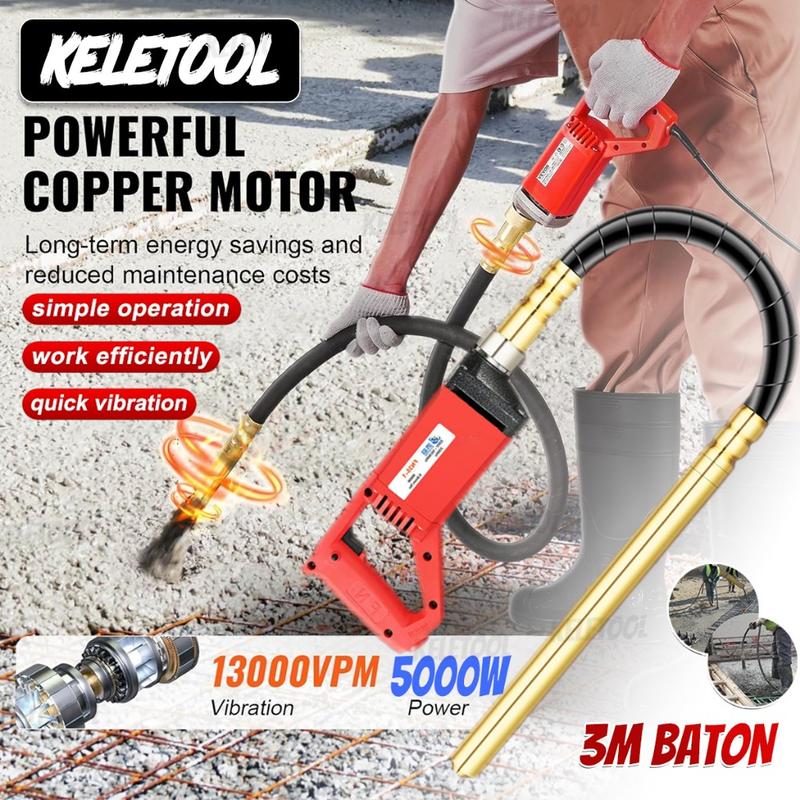 5000W Electric Concrete Vibrating Machine Cement Mortar Poke - TikTok ...
