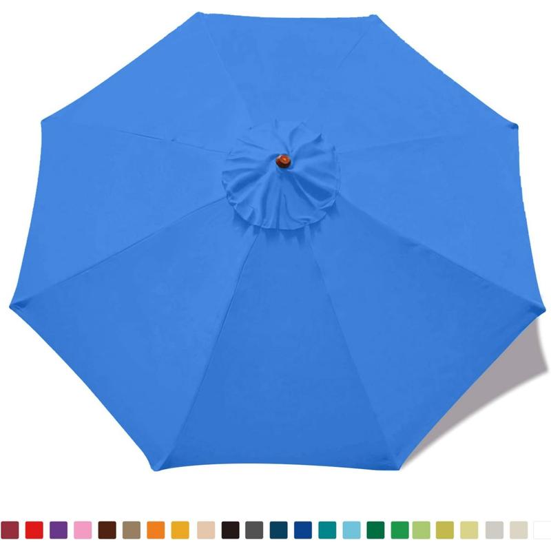 MASTERCANOPY Patio Umbrella 9 ft Replacement Canopy for 8 Ribs（9ft ...