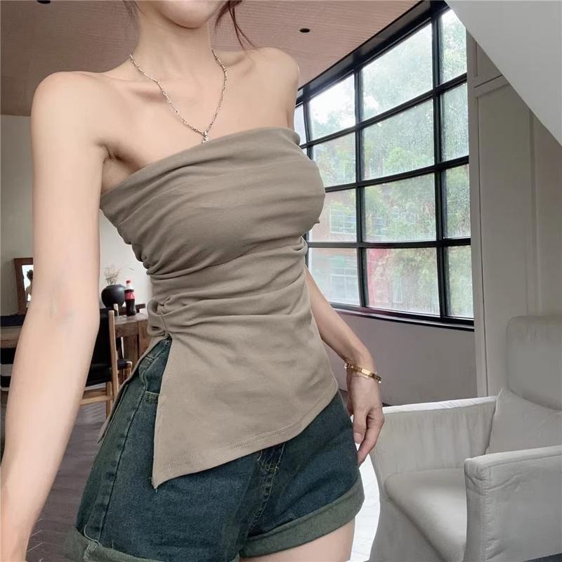 Niche Tube Top Outer Wear Summer Sleeveless Vest Women's Design ...