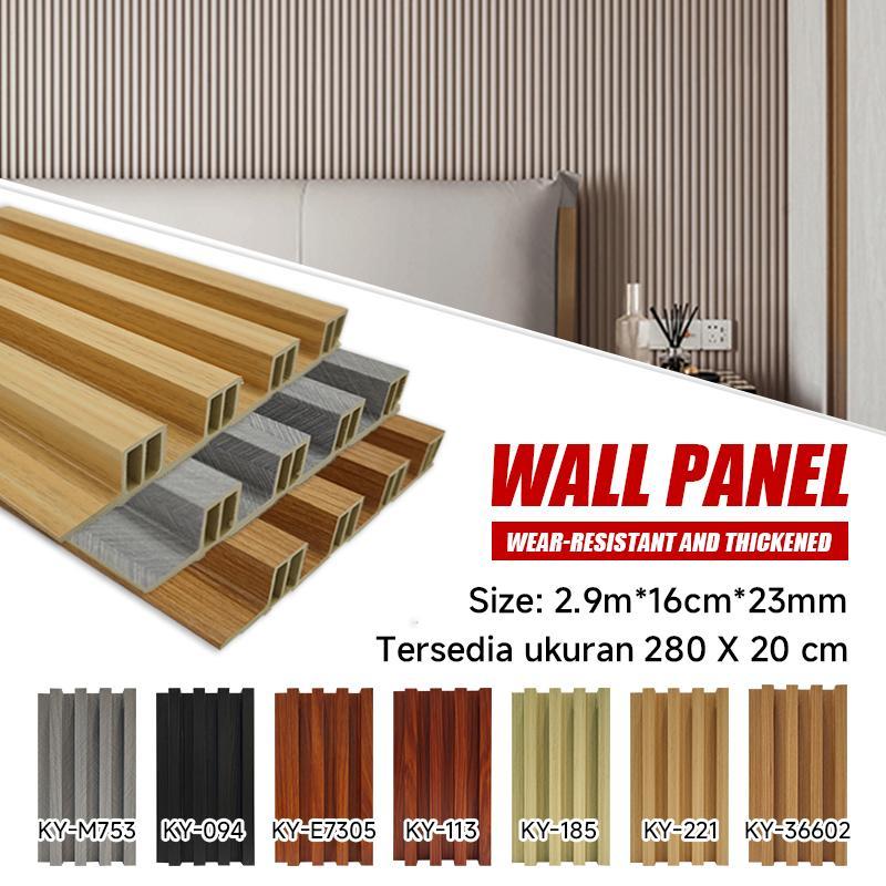 2.9m Panel Dinding Plastik Kayu Tebal Panel Latar Belakang Kayu Imitasi ...