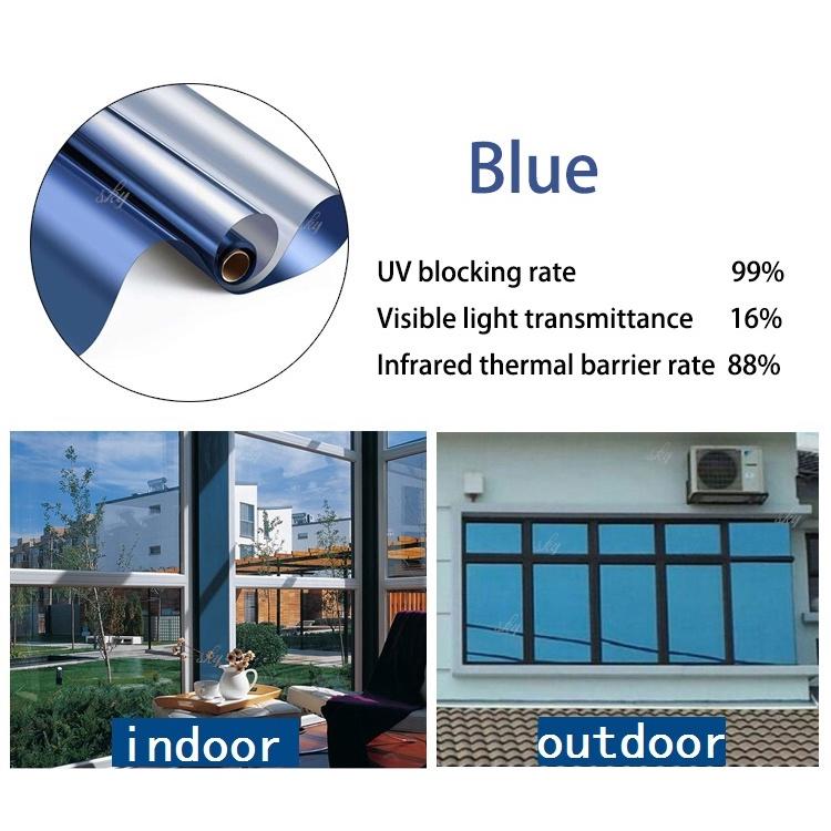 Blue Silver One-Way Window Film – Sun Protection, Heat Insulation ...