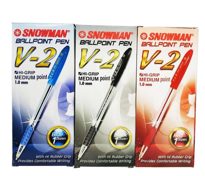 Jual (12pcs) PEN / PULPEN / BOLPEN SNOWMAN V2 MEDIUM 1.0mm - Jakarta ...