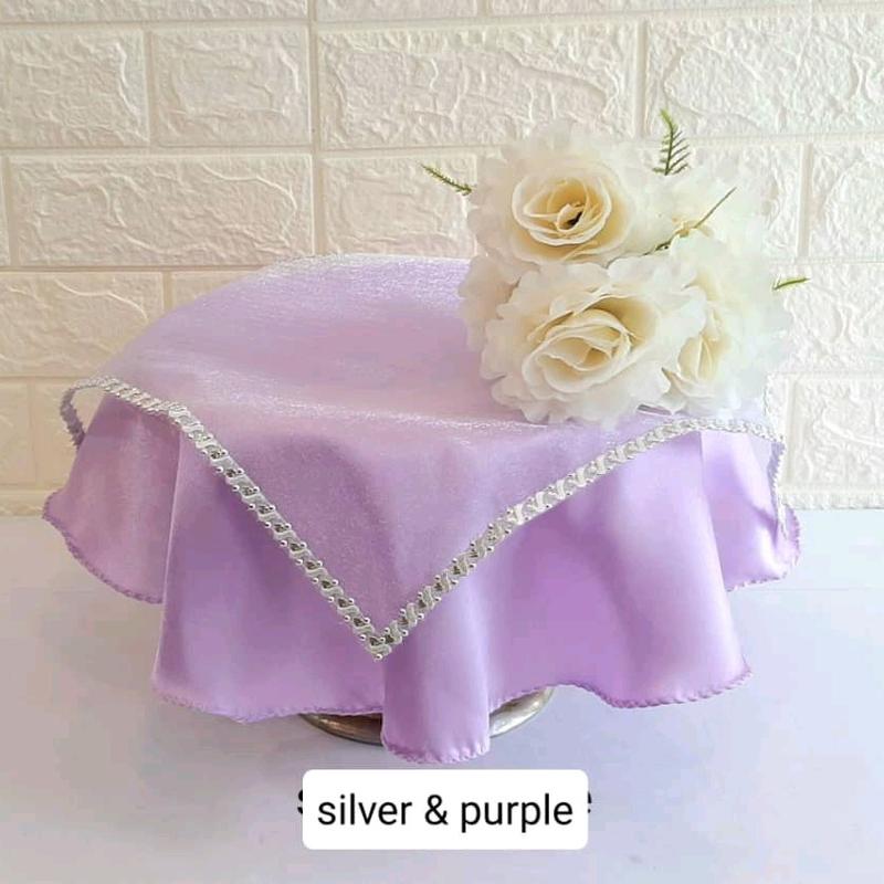 Alas Dulang Kain Organza 4segi Manik silver 36cm X 36cm +Kai - TikTok ...