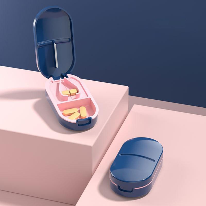 [tuli] Pill Cutter Box Compact Size Good Sealing Detachable Food ...