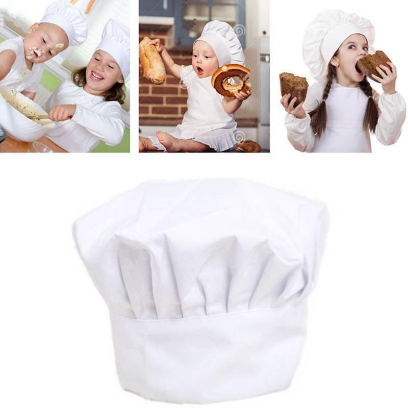 Elastic Baby Chef Hat White Elastic Kid Chef Hat Cooking Costume Hat ...