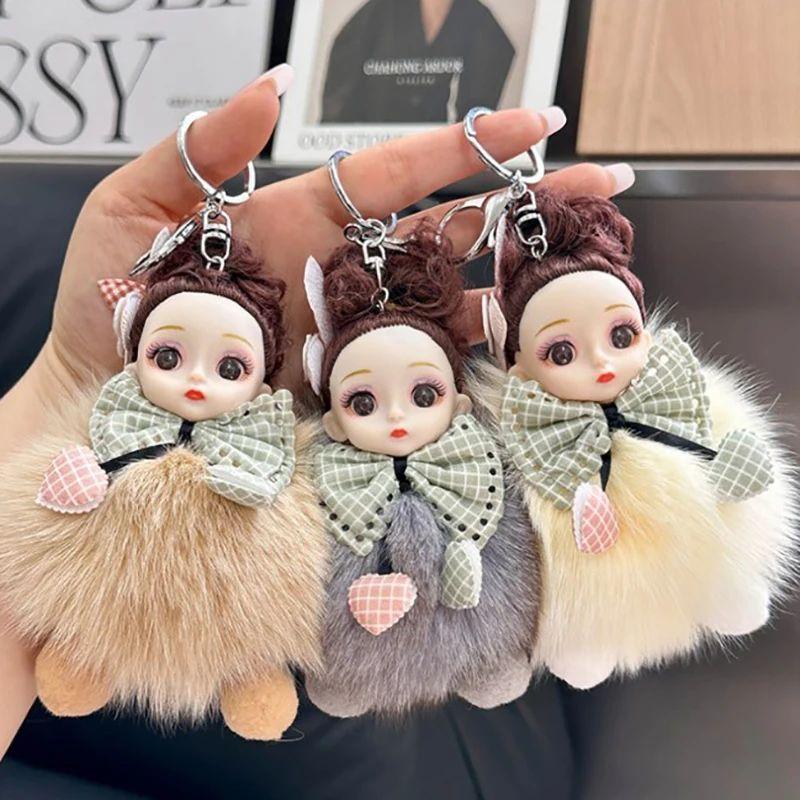 Cartoon Keychain Cute Fluffy Plush Doll Keychains Women Girl - TikTok ...