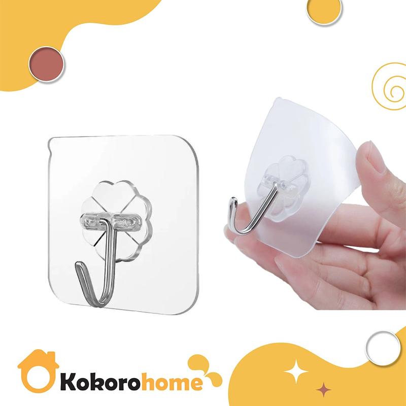 Magic Hook Transparent Wall Kitchen Without Nails Strong Sticky ...
