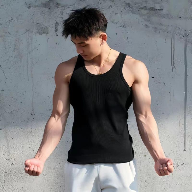 2025 Tight Vest Outer Wear Thread Workout Elastic Sports Slim-Fitting ...