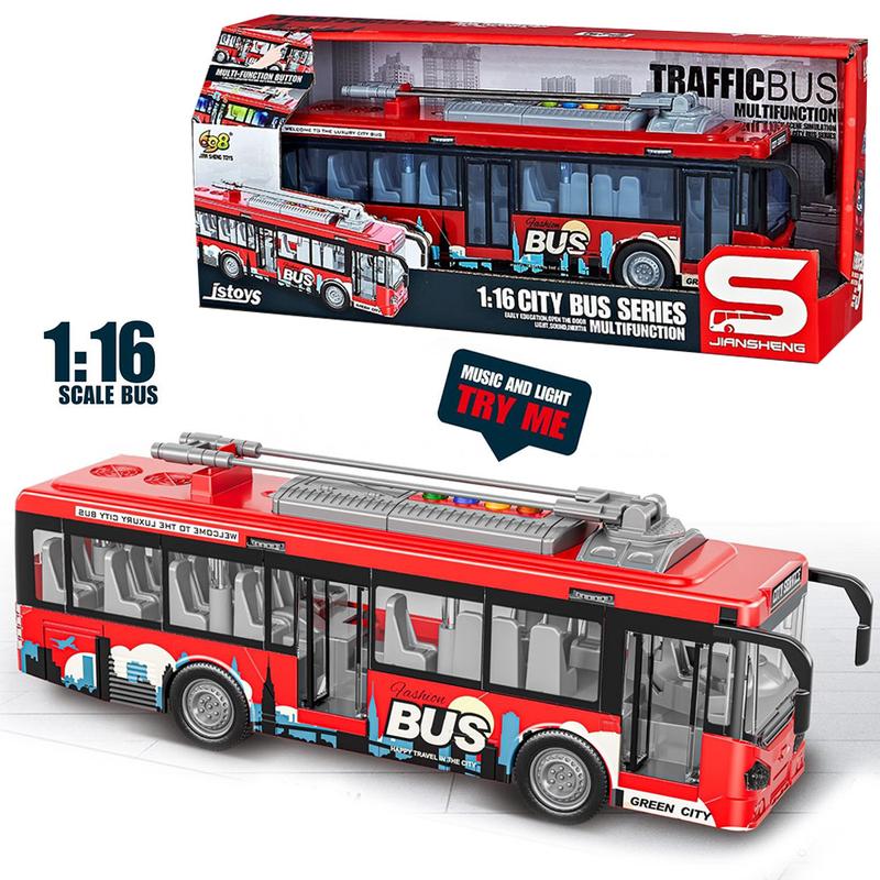 1:16 City Bus Series Multifunction Open The Door Bus Luxury Vehicle ...