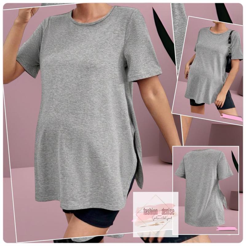 Maternity/non-maternity split side tee shirt - TikTok Shop Philippines