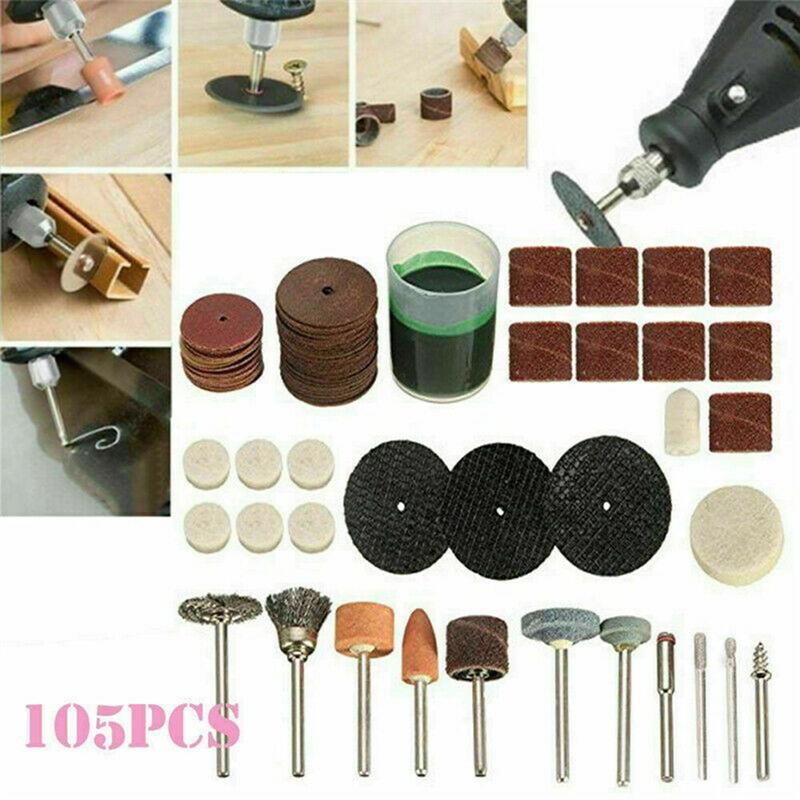 Pengisar Gerudi Elektrik Mini, Set 105pcs, Untuk Alat Kuasa Putar ...