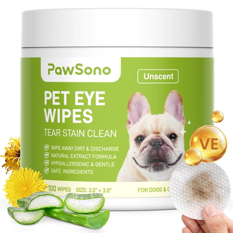 Eye Wipes for Dogs & Cats, Hypoallergenic Dog Eye Wipes Cleaner ...