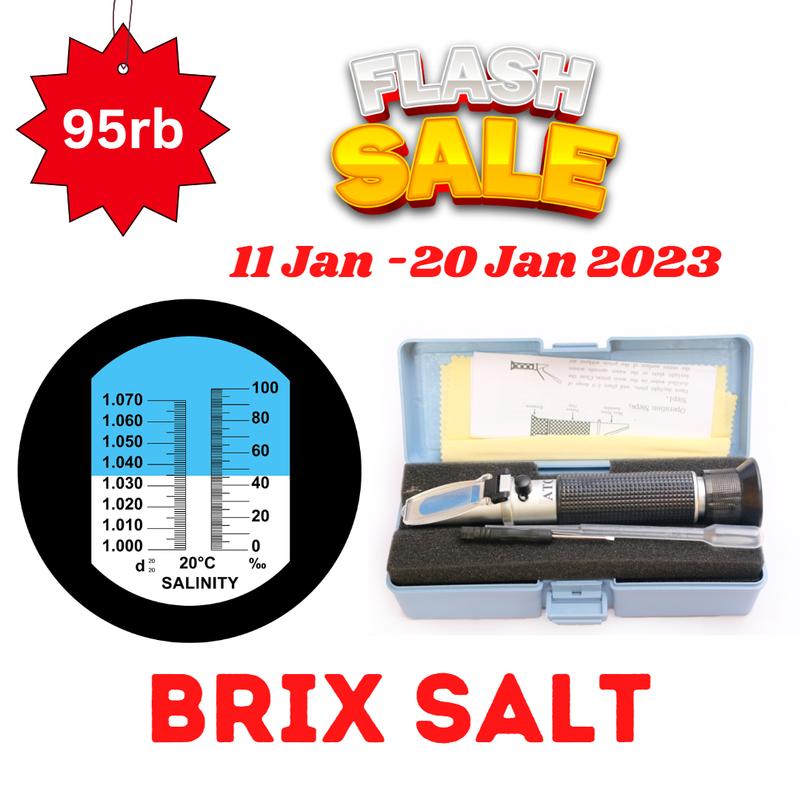 Salinity Refractometer ATC 0-100% Alat Ukur Kadar Garam Refraktometer - Shop | Tokopedia