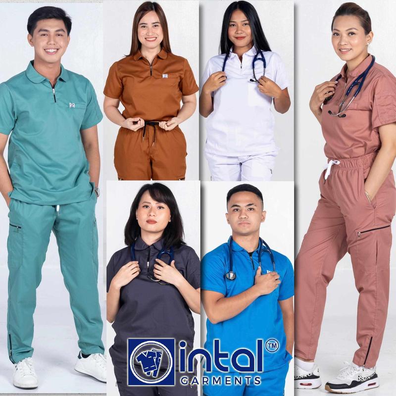 INTAL SCRUBSUIT 043 Elite MASAYAHIN Peter Pan Collar Cargo Tapered ...