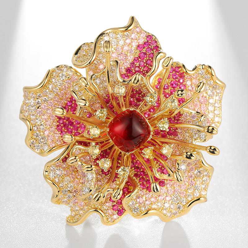 Pin Kerongsang Bunga Peony, Gaya Istana yang Menakjubkan, Bersalut ...