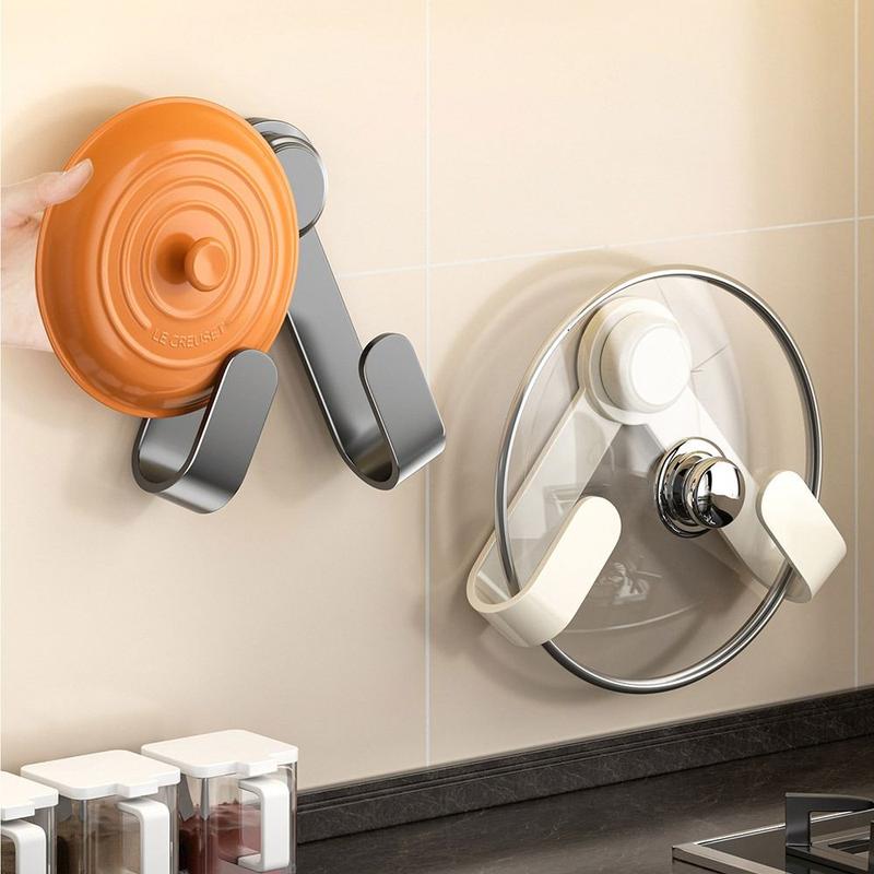 Durable Suction Cup Pot Lid Holder Punch-Free Wall Hanging Suction ...