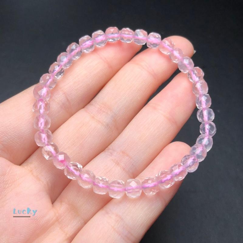 Gelang kristal merah jambu persegi kecil Alamiah untuk wanita, - TikTok ...