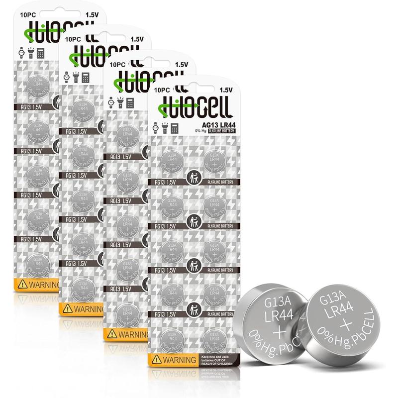 LR44 Batteries 40 Pack, AG13 Button Cell Battery, 1.5V Long Lasting ...