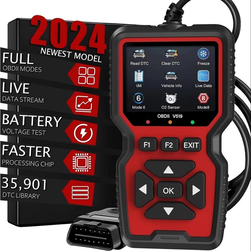 V519 Advanced OBD2 Scanner - Real-Time Diagnostic Reader, Professional ...
