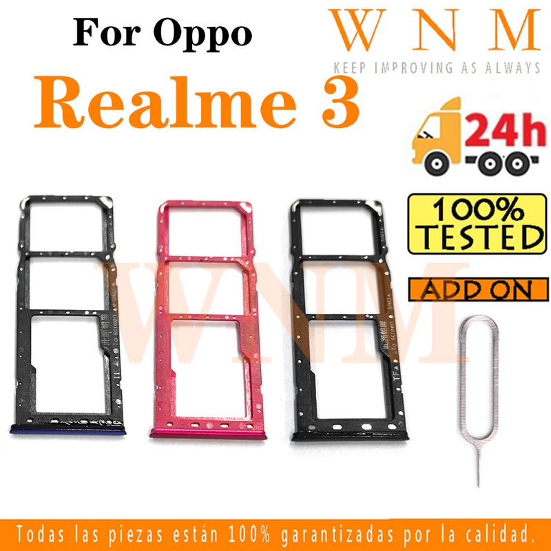 For Realme 3 Sim Card Tray Sim Card Slot Holder Card Holder Reader ...