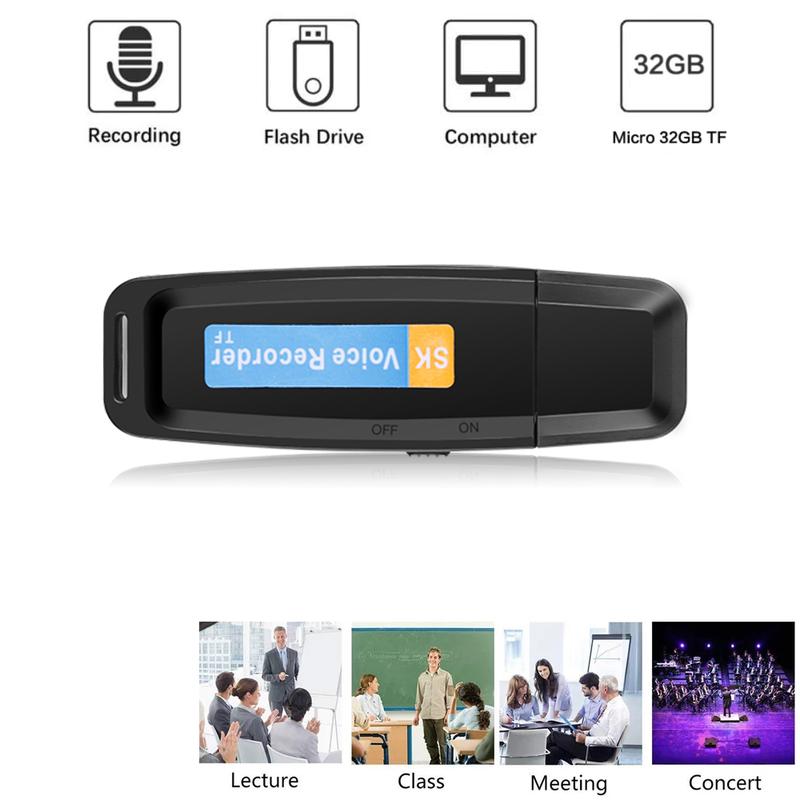 With memory card USB Voice Recorder Pen Mini Dictaphone U-Disk - TikTok ...