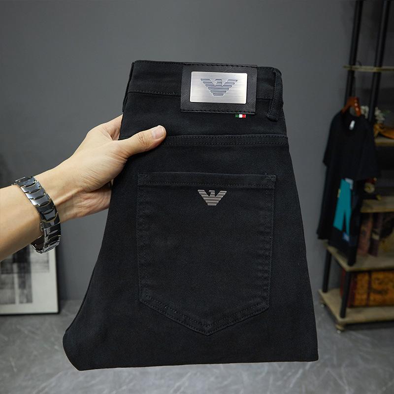 Seluar Jeans Hitam Tulen, Mewah, Slim Fit, Seluar Kaki Regangan ...