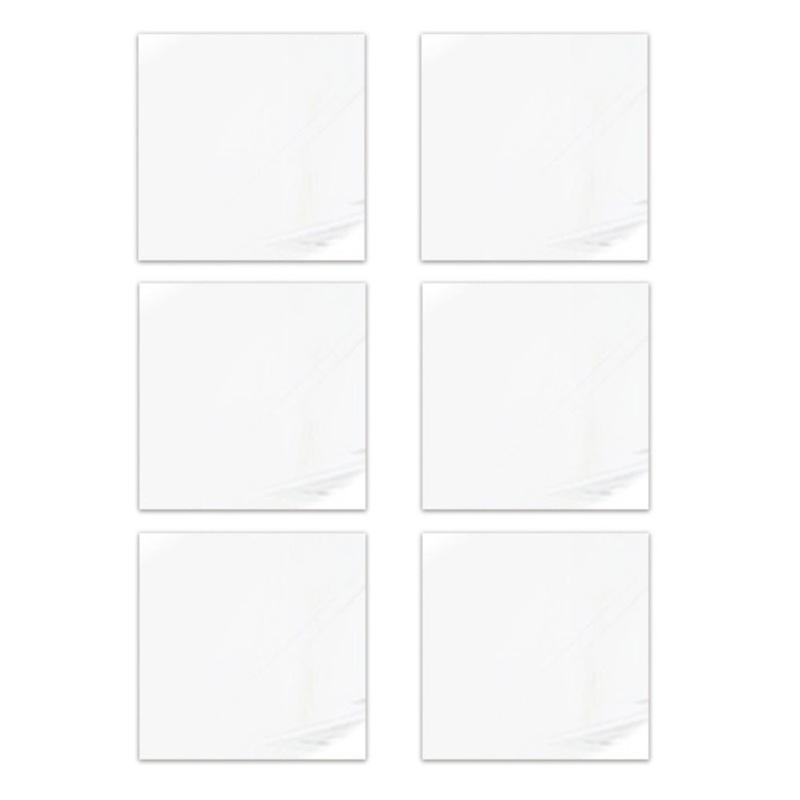 Jubin Cermin Persegi 3D, Set 6pcs, Pelekat Sendiri, Untuk Dinding ...