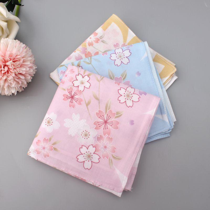 [Plum Blossom] Fresh Thin Fashion Handkerchief Ladies New Printed ...