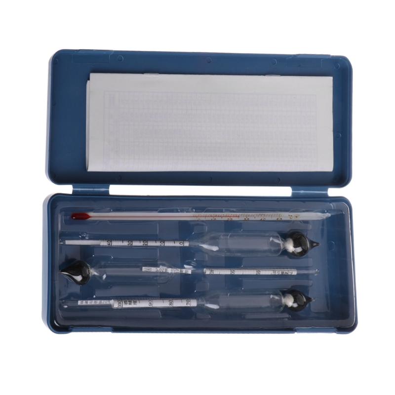 3 Pcs 0-100% Portable Alcoholmeter Tester Set with Durable Plastic ...