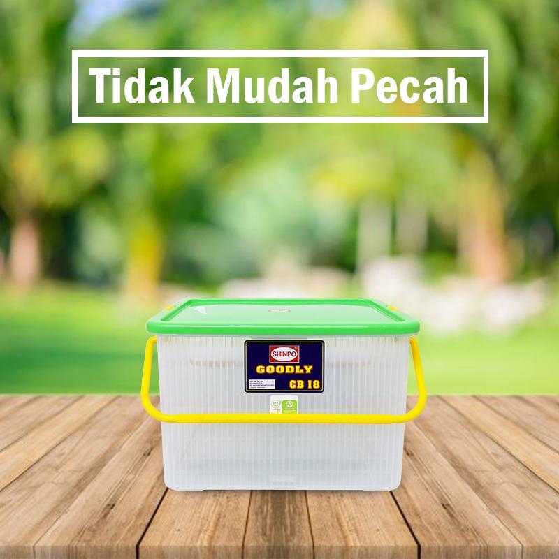 SHINPO Box Penyimpanan Kontainer Plastik 18 L Goodly Container Box Lock ...