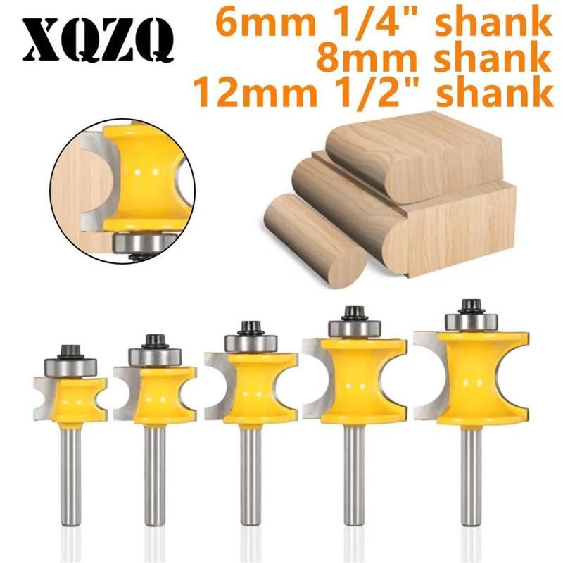 6mm 6.35mm 8mm 12mm 12.7mm Shank Bullnose Half Round Bit Set - TikTok ...