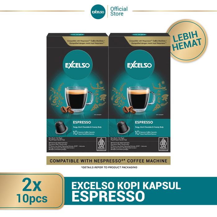 Promo Excelso Kopi Kapsul Espresso Twin Pack- Nespresso Compatible ...