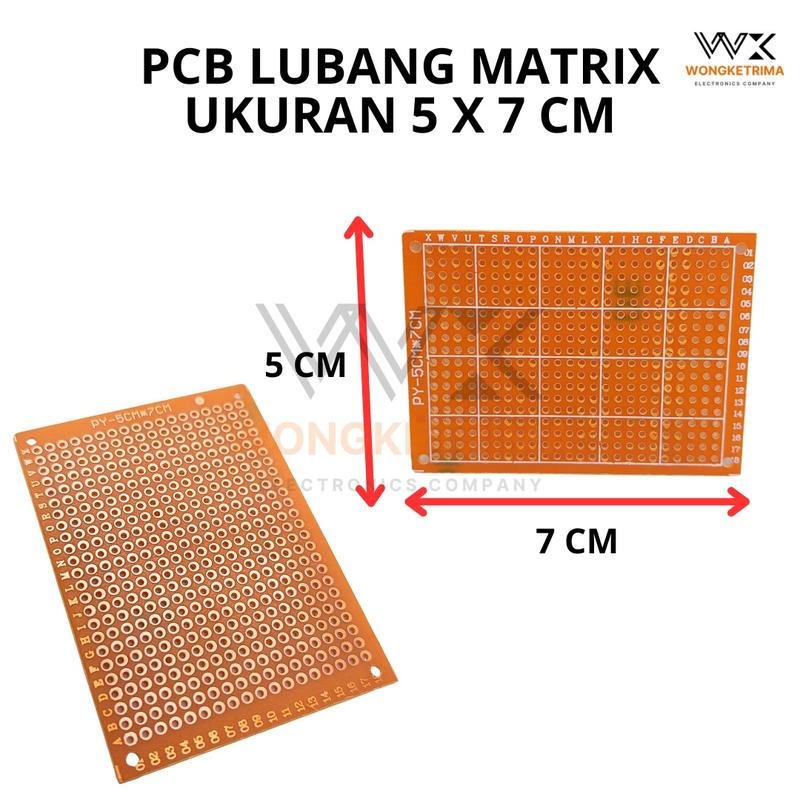 PCB Lubang 5x7cm Universal Fiber Matrix Circuit Board Bakelite Solder ...