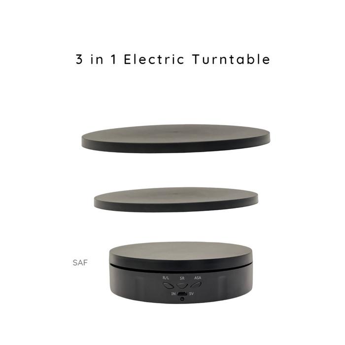 Jual 3in1 Electric Turntable - Rotating Stand 360 meja putar otomatis ...