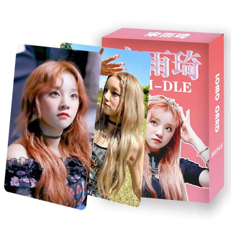 50-55pcs/box YUQI Solo Album (G)I-DLE Photocards Laser Hologram ...