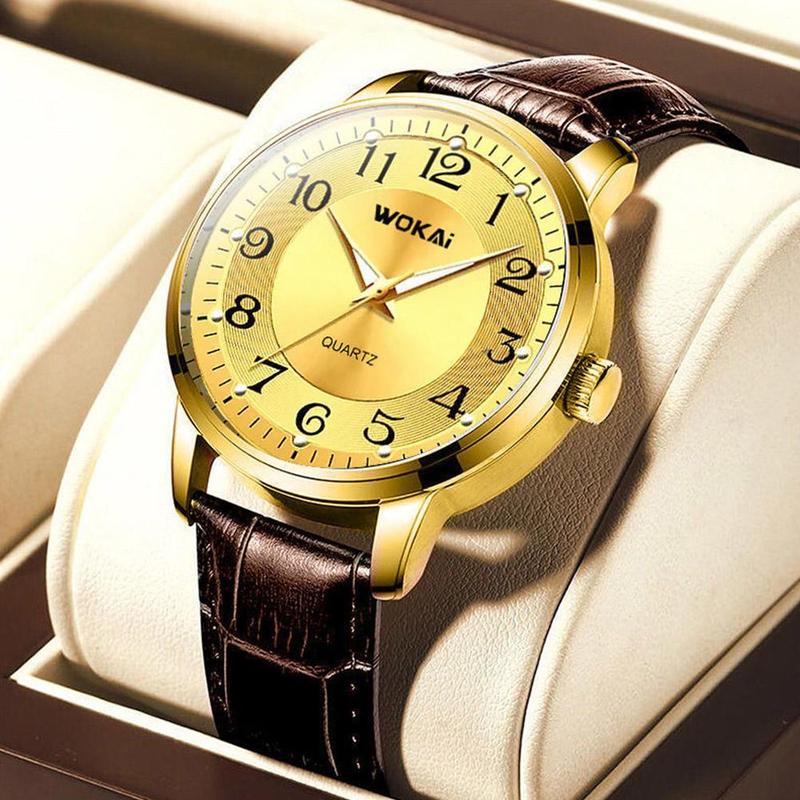 Wokai Men's Watch Quartz Watch Business Retro Watch Quartz Watch ...