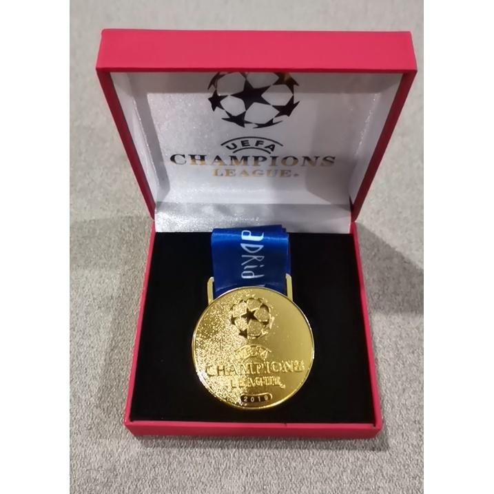 UCL 2019 CHAMPIONS LEAGUE FINAL MADRID GOLD & SILVER MEDAL LIVERPOOL ...